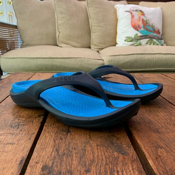 CROCS | Shoes | Crocs Athens Ii Rare Navyocean Blue Flip Flops | Poshmark